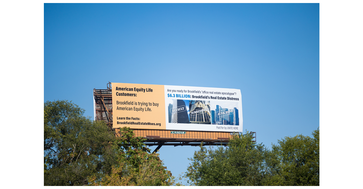 Billboard Near Insurance Regulator Warns Against Brookfield’s Potential ...