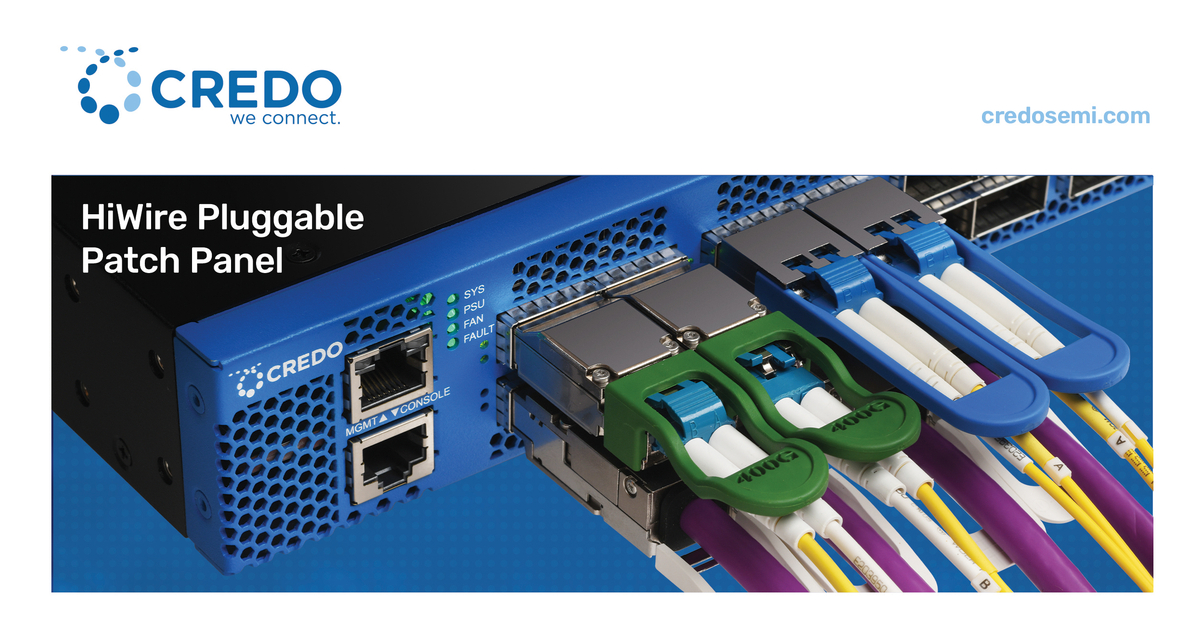 Credo Introduces HiWire Pluggable Patch Panel(P3) To Support Coherent Optics & Core Switching ...