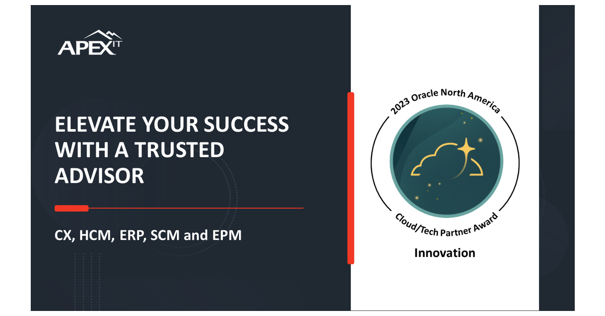 Apex IT Wins 2023 Oracle North America Cloud/Technology Partner Award ...