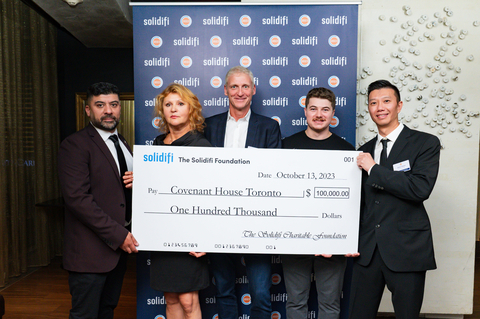 Solidifi Charitable Foundation Supports Homeless Youth with $100,000 Donation to Covenant House ...