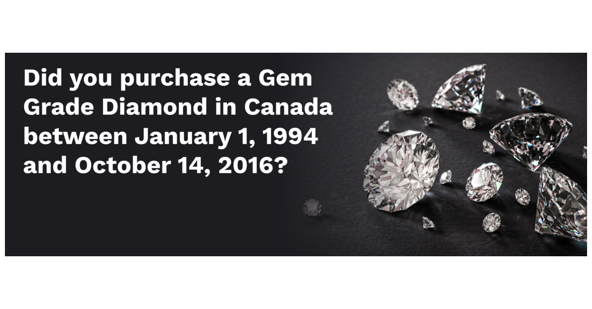 Claims Process Begins for Distribution of Settlement Funds in Diamonds ...