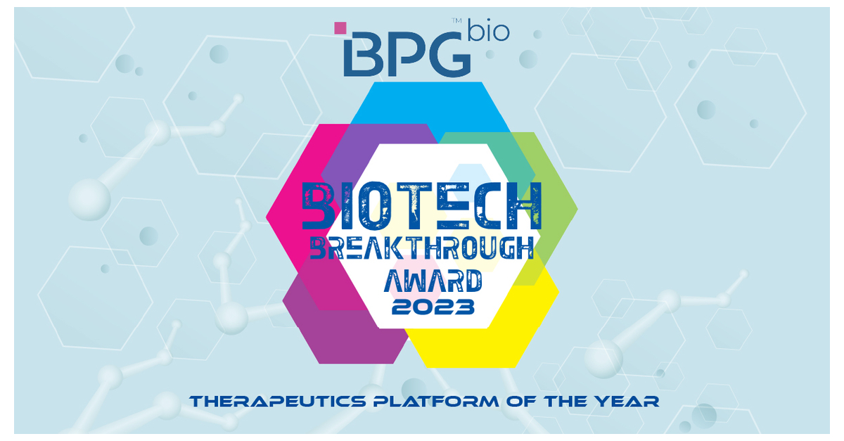 BPGbio Wins 2023 BioTech Breakthrough Award for Therapeutics Platform of The Year | Business Wire