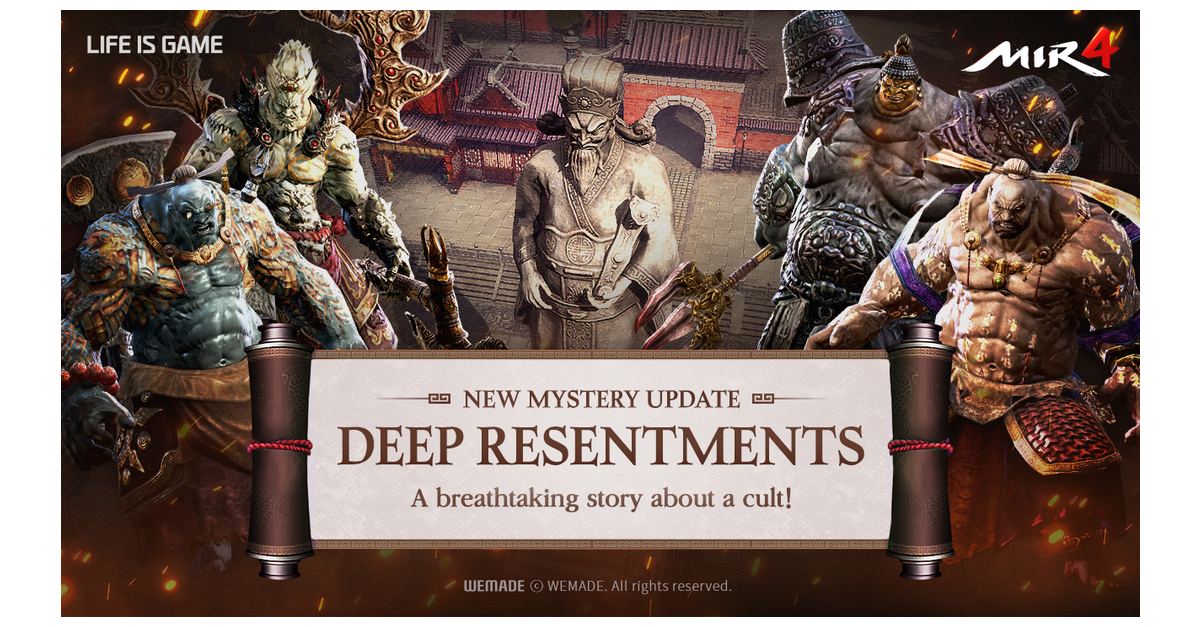 Wemade Updates New Mystery ‘Deep Resentments’ for MIR4 | Business Wire