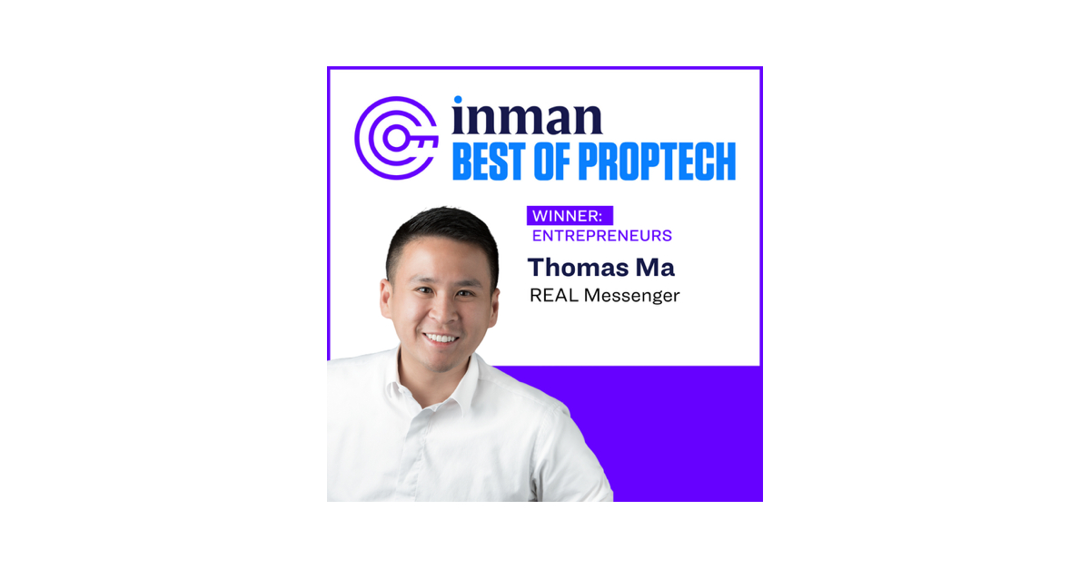 Inman Honors Thomas Ma, Founder of Real Messenger App, in the ...