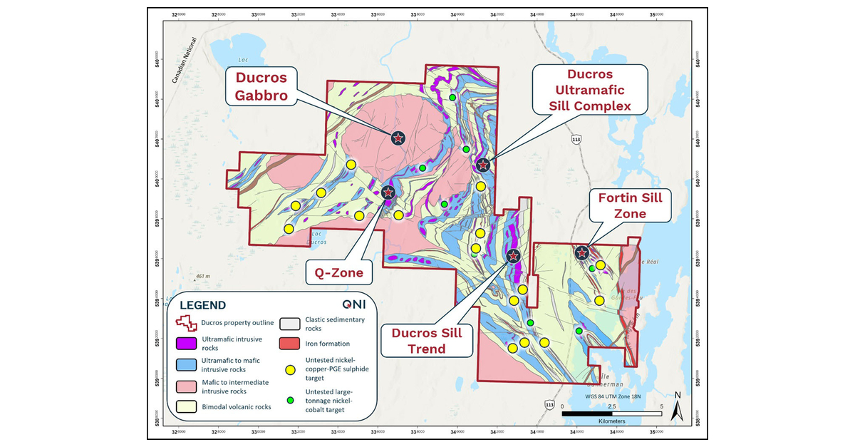 Québec Nickel Completes 2023 Exploration Programs at Its Ducros Nickel ...