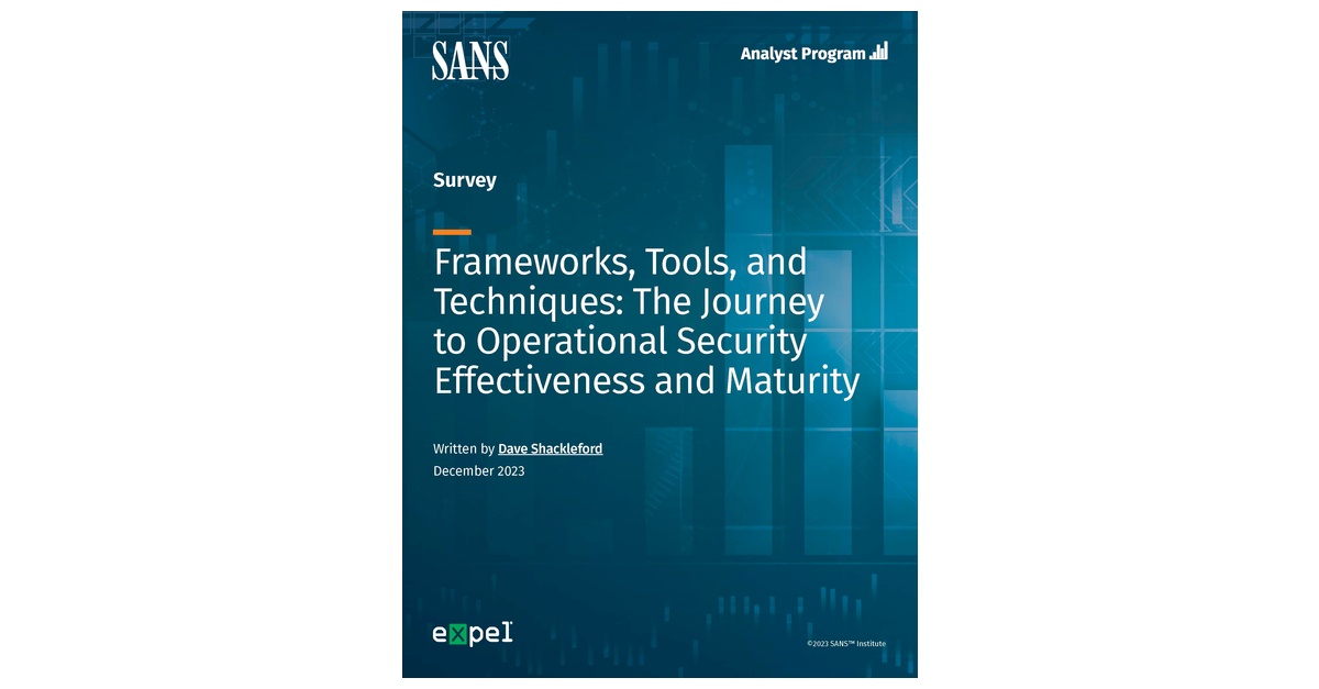 SANS Institute Research Shows What Frameworks, Benchmarks, and ...
