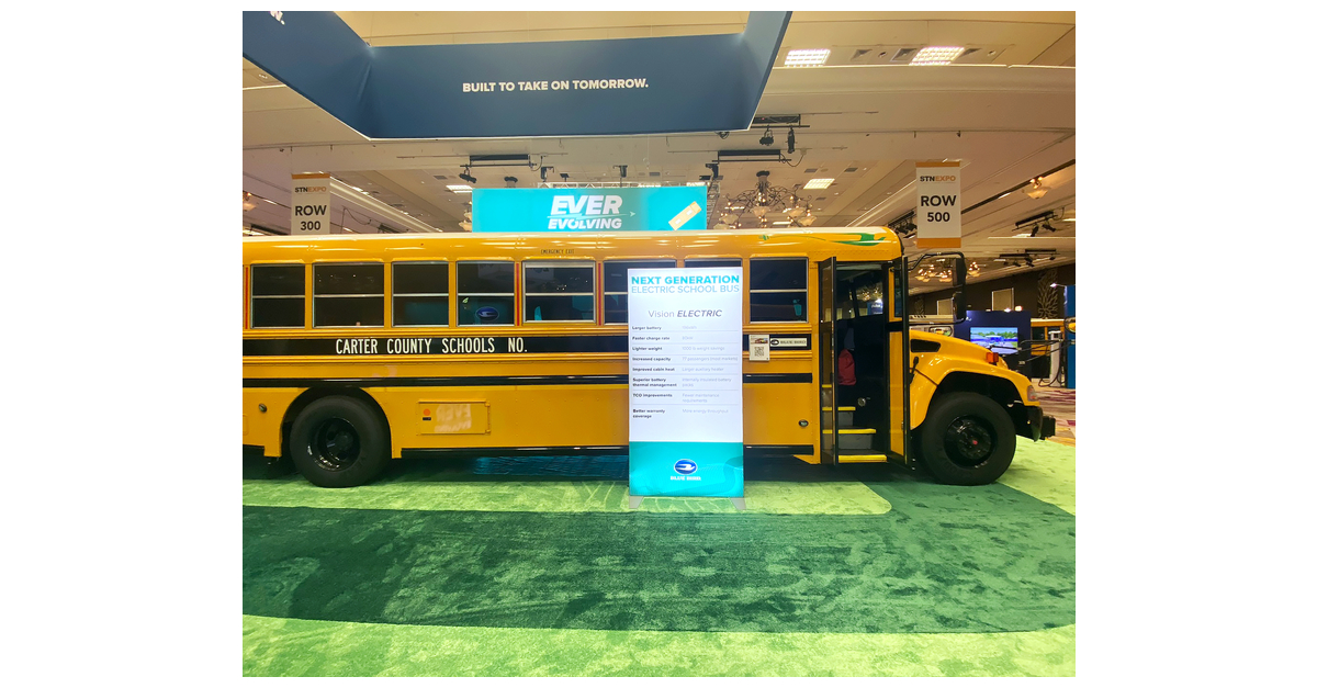 Blue Bird Delivers First Electric School Bus Fleet to Carter County ...