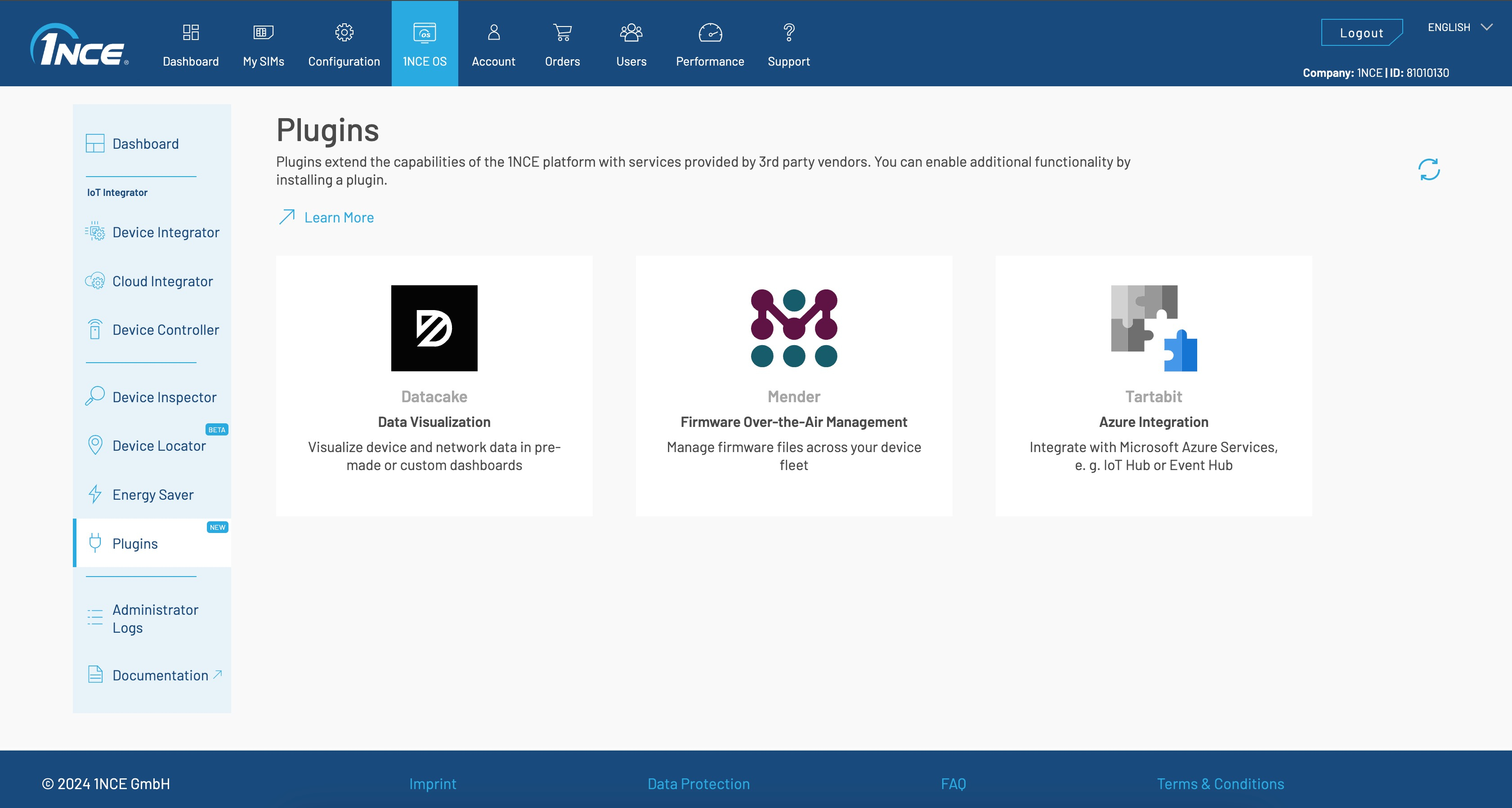 1NCE actualiza su plataforma de software IoT con Plugins