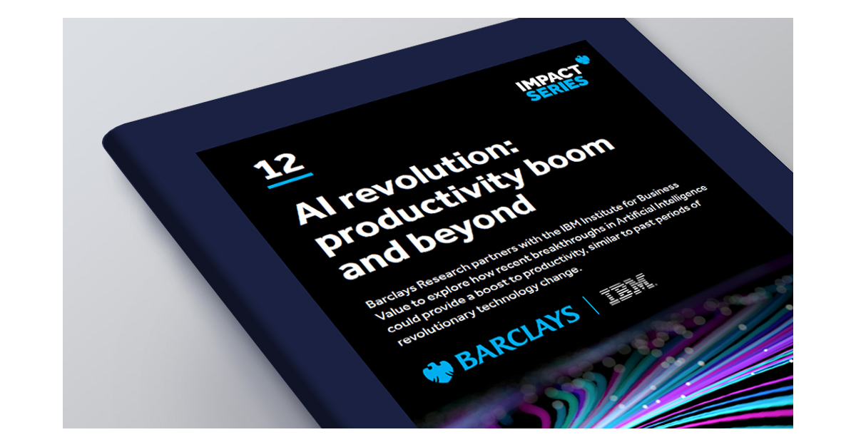 Barclays and IBM analyze how AI’s accessibility and versatility could ...
