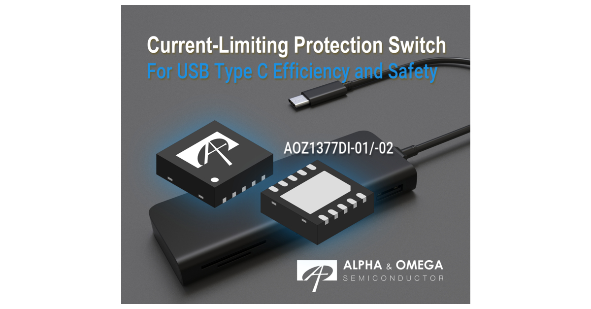 Alpha and Omega Semiconductor Introduces a 20V, 7A Type-C Sourcing Protection Switch Designed to ...