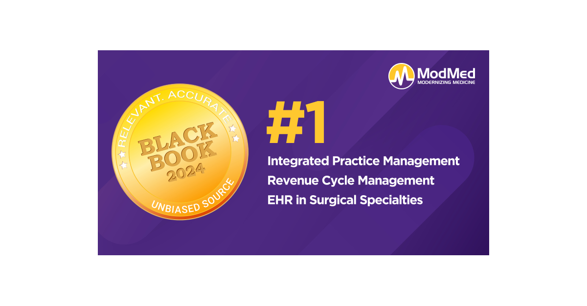 ModMed® Ranks #1 for Integrated Practice Management, Revenue Cycle ...