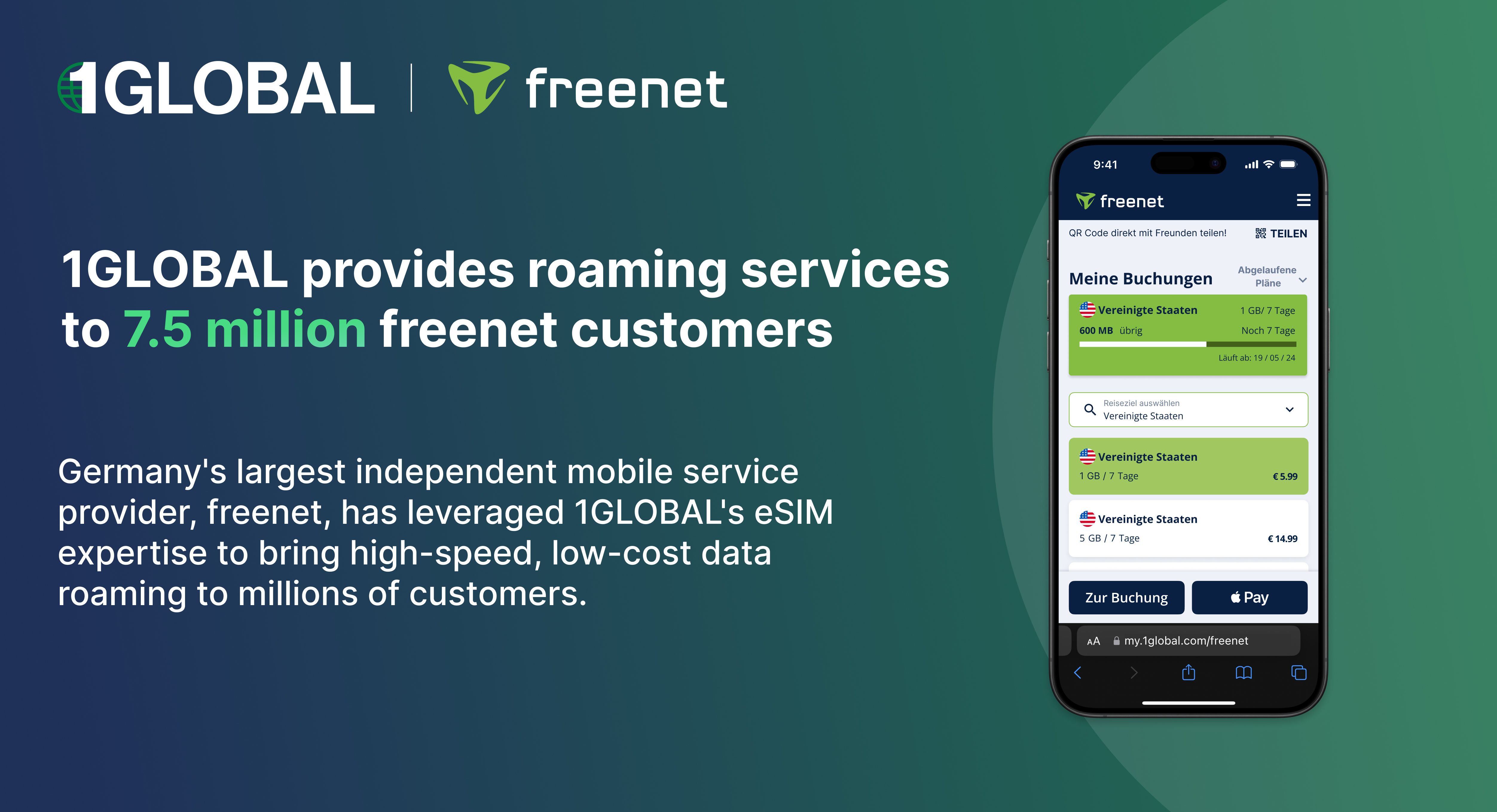 freenet s'appuie sur l'infrastructure eSIM de 1GLOBAL pour lancer son ...