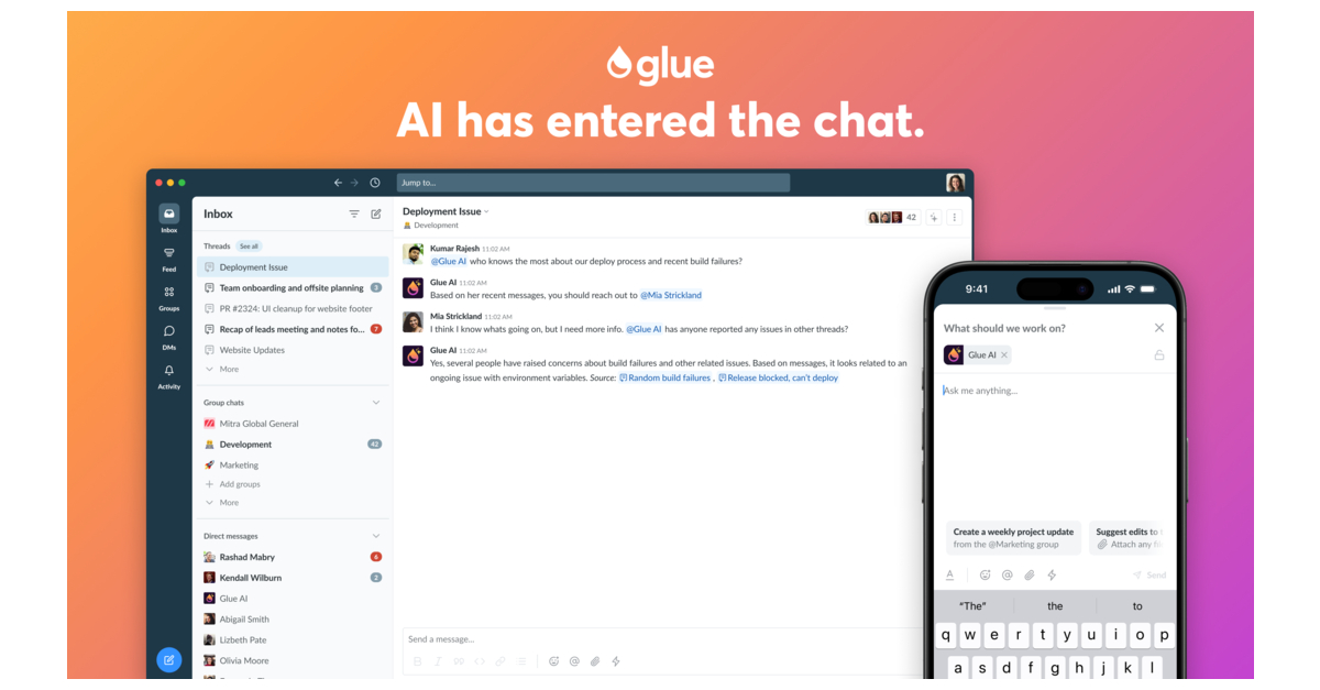 Introducing Glue: Work Chat for the AI Era | Business Wire