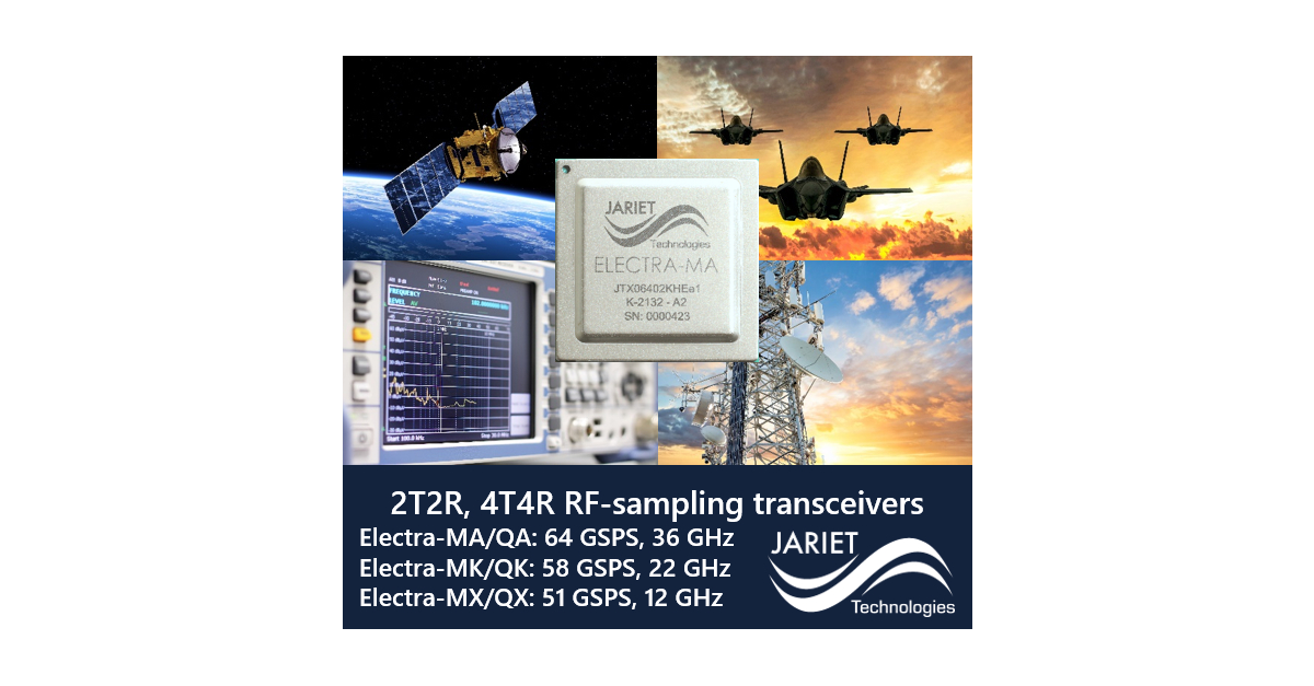 JARIET Technologies Creates Expanded ELECTRA Direct RF-sampling ADC/DAC ...
