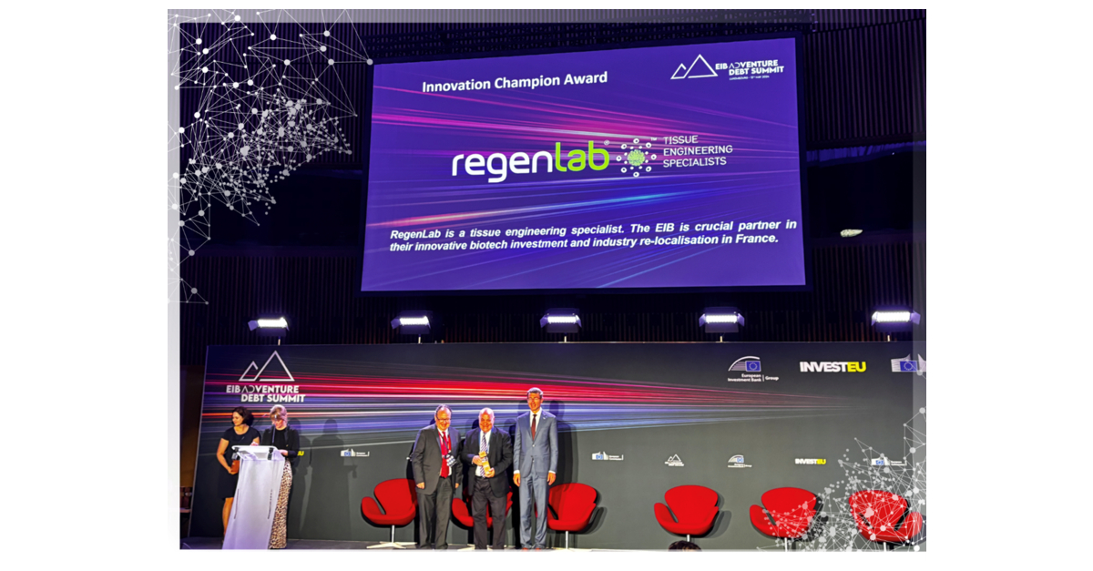 RegenLab France reçoit le prestigieux prix UE-BEI du champion de l ...