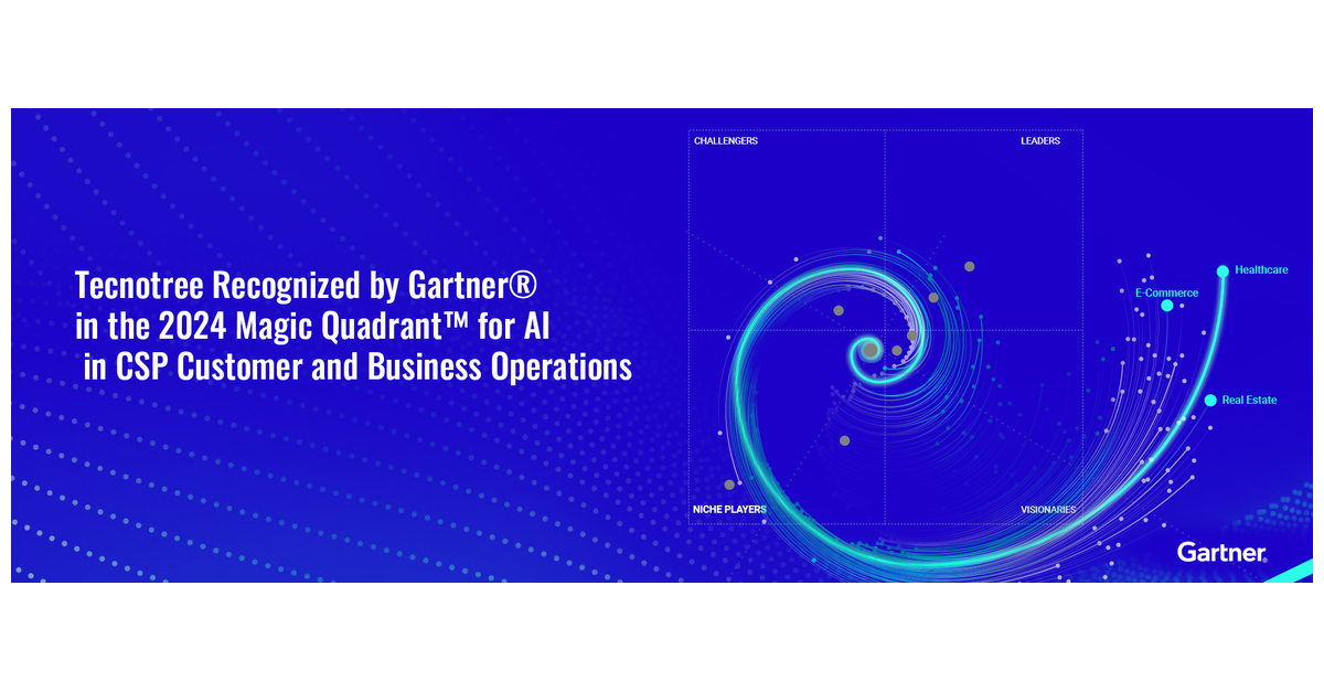 Tecnotree的內容服務平台客戶和業務運作人工智慧應用榮獲Gartner® 2024年魔力象限™肯定 | Business Wire