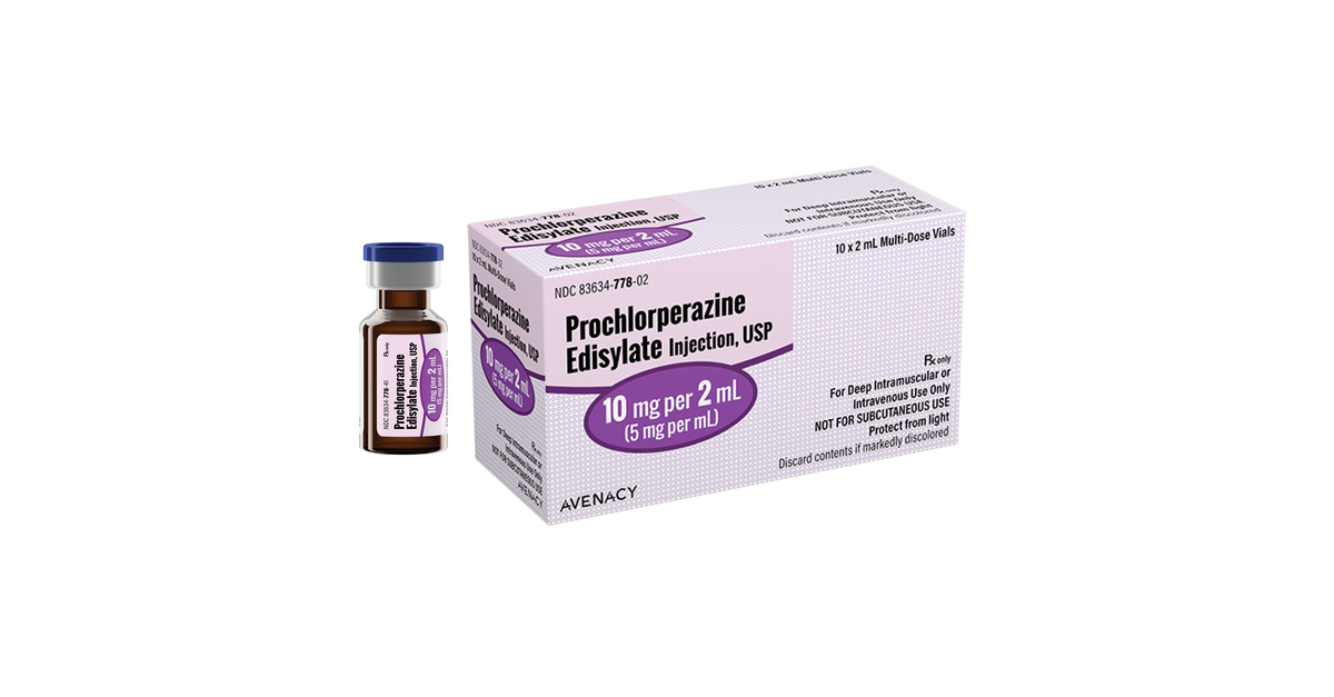 Avenacy Announces Launch of Prochlorperazine Edisylate Injection, USP ...