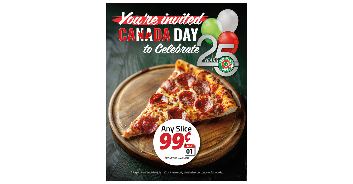 Freshslice Pizza Announces its 25th Anniversary | Business Wire