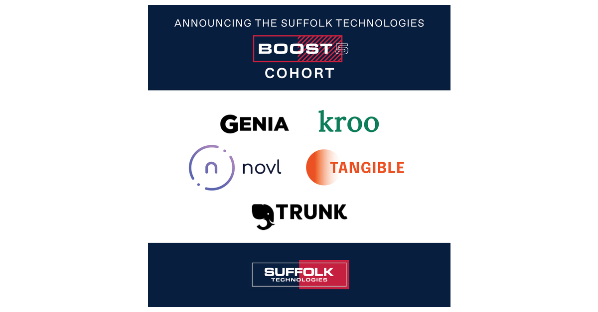 Suffolk Technologies Announces New BOOST Cohort Driving Efficiency & Sustainability Across AEC ...