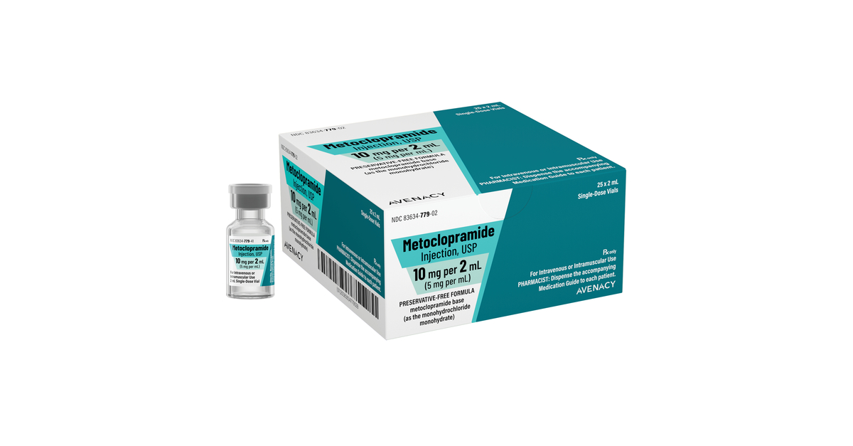 Avenacy Announces Launch of Metoclopramide Injection, USP in the U.S ...