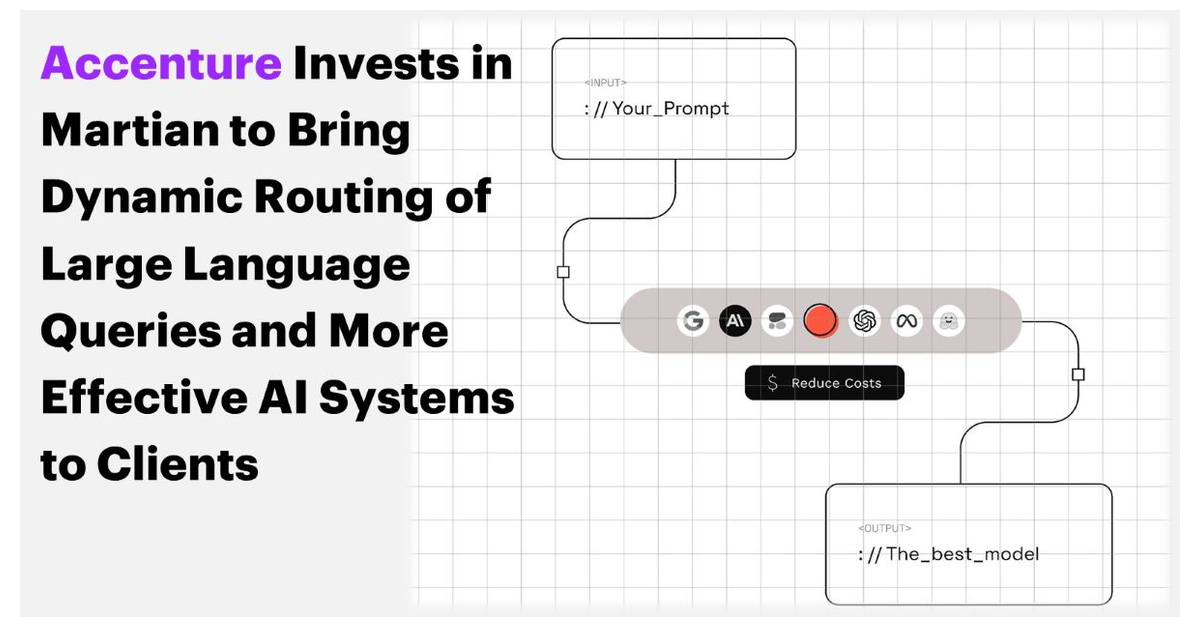 Accenture Invests in Martian to Bring Dynamic Routing of Large Language ...