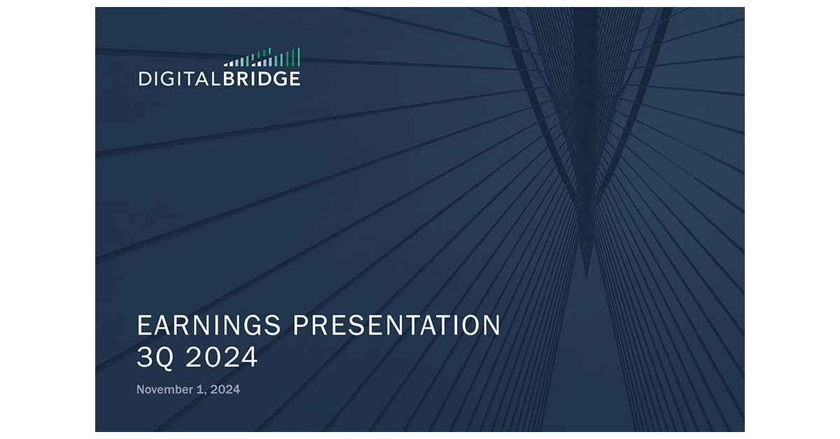 DigitalBridge Announces Third Quarter 2024 Earnings Release and Conference Call Date | Business Wire