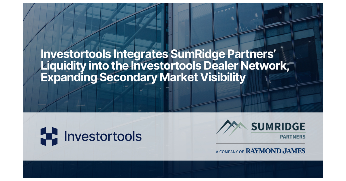 Investortools Integrates SumRidge Partners’ Liquidity into the ...