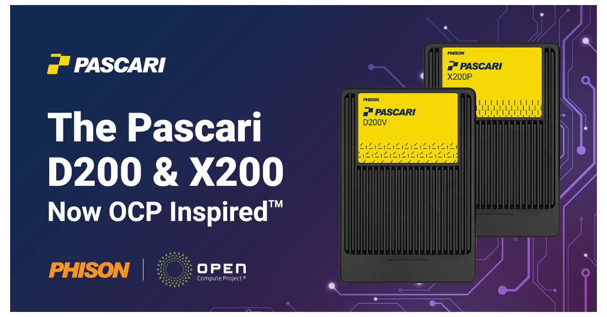 OCP Global Summit 2024: Phison’s PASCARI Drives Designated as OCP ...