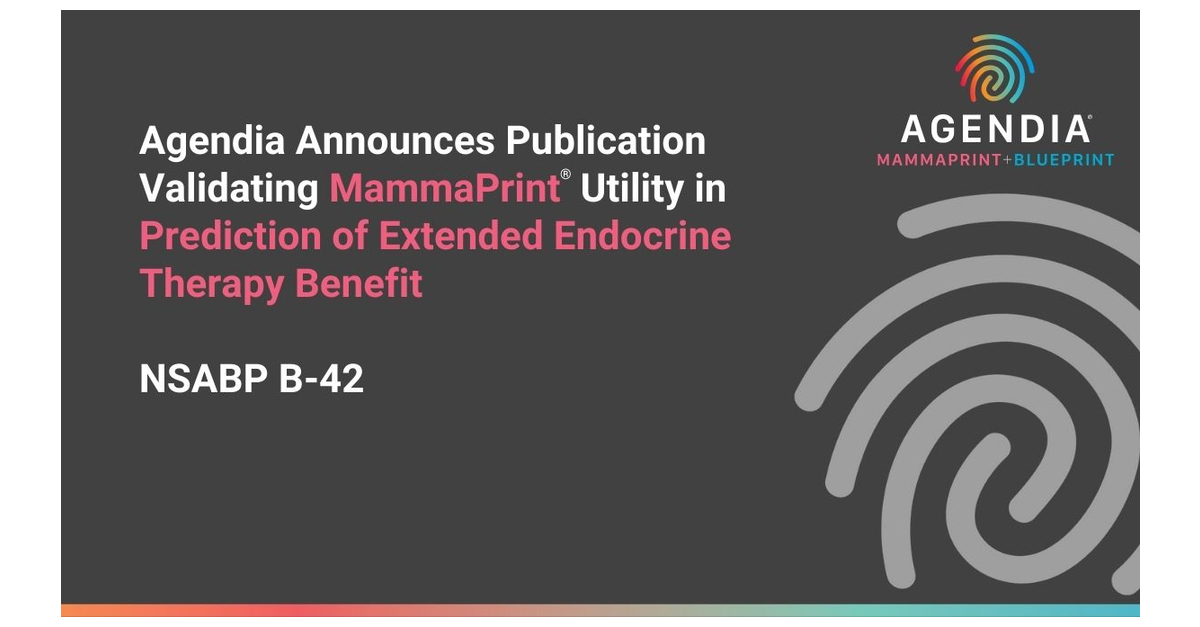 Agendia annonce une publication validant l'utilité de MammaPrint® dans ...