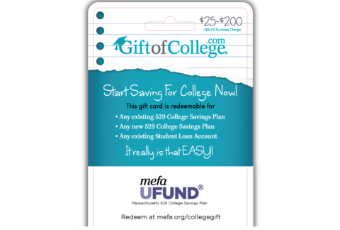MEFA’s U.Fund Gift of College Gift Card is a Perfect Gift Idea