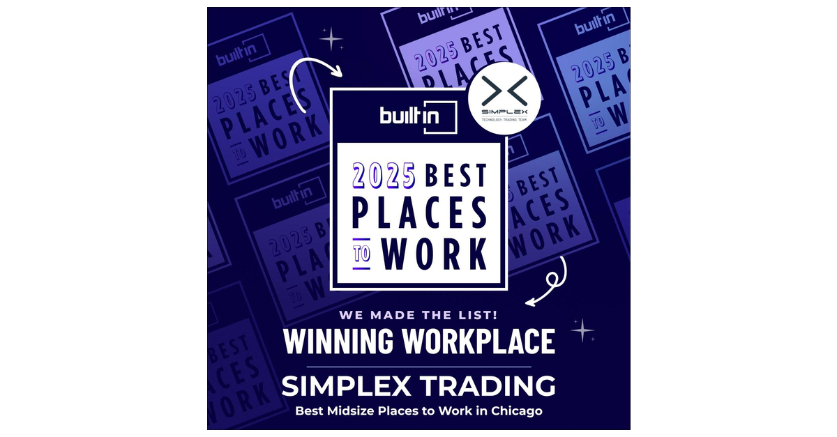 Built In Honors Simplex Trading in Its Esteemed 2025 Best Midsize ...