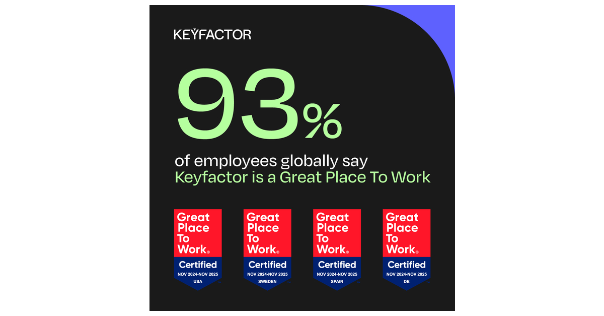 Keyfactor Earns Great Place To Work Certification™ | Business Wire