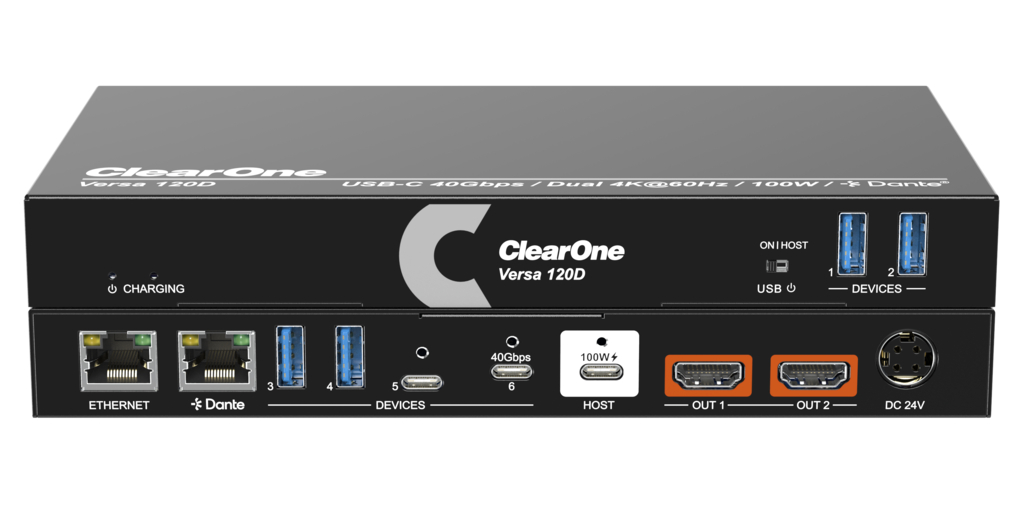 ClearOne Launches Versa® 120D: Seamless Dante® Audio and USB-C Docking ...