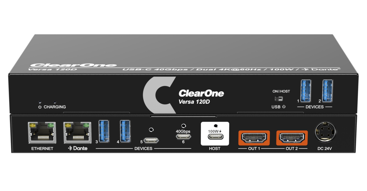 ClearOne Launches Versa® 120D: Seamless Dante® Audio and USB-C Docking ...