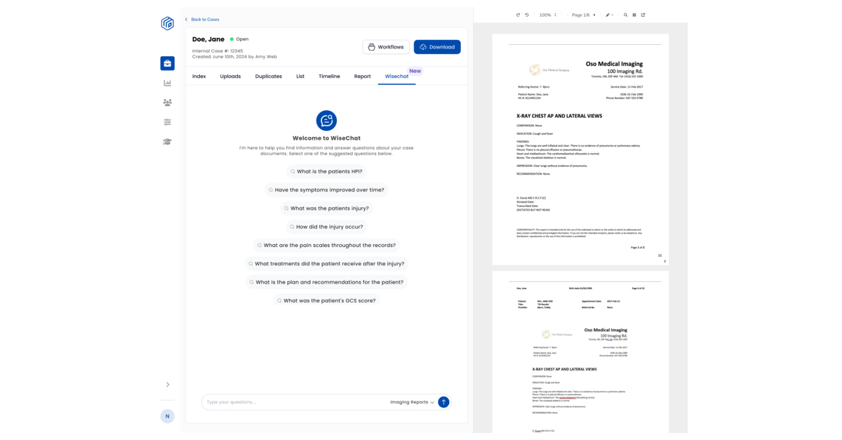 Wisedocs Unveils WiseChat and Custom Reports to Simplify Medical Record and Claims Reviews with ...