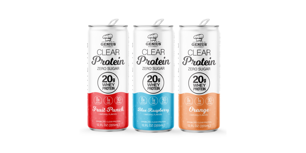 Genius Gourmet Introduces Sparkling Clear Protein Drinks