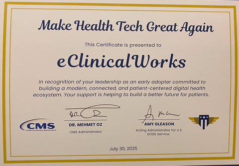 eClinicalWorks pledges support to CMS Digital Health Tech Ecosystem ...