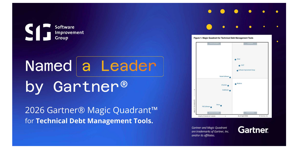 Software Improvement Group Recognized as a Leader in Gartner® Magic ...