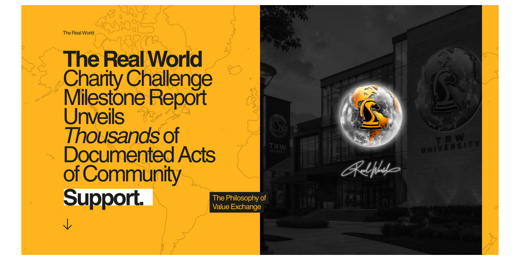 The Real World Charity Challenge Surpasses 1,200 Volunteer Acts in 7 Months