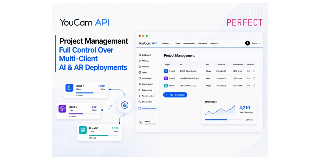 Perfect Corp. Launches YouCam API Project Management, Giving Agencies ...
